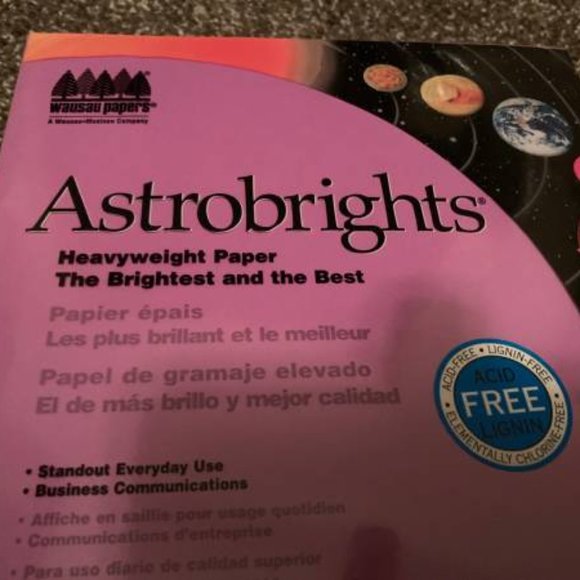 wausau papers | Office | New Astrobrights Heavyweight Color Paper 85x1 ...